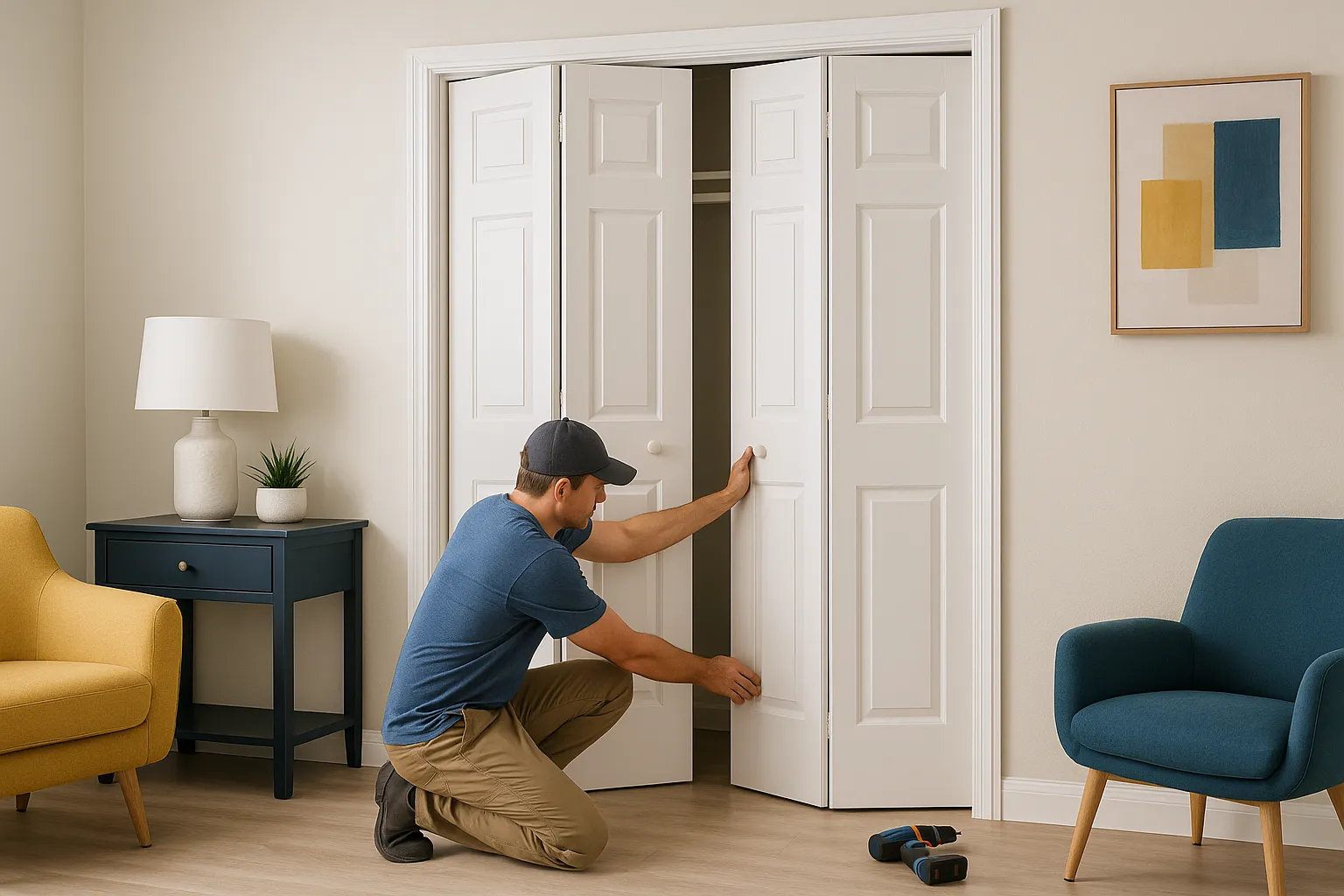 How to Install Bifold Doors Without a Bottom Track
