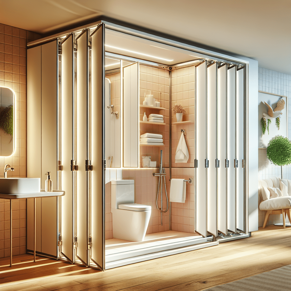 Compact Folding Doors for Bathroom Efficiency