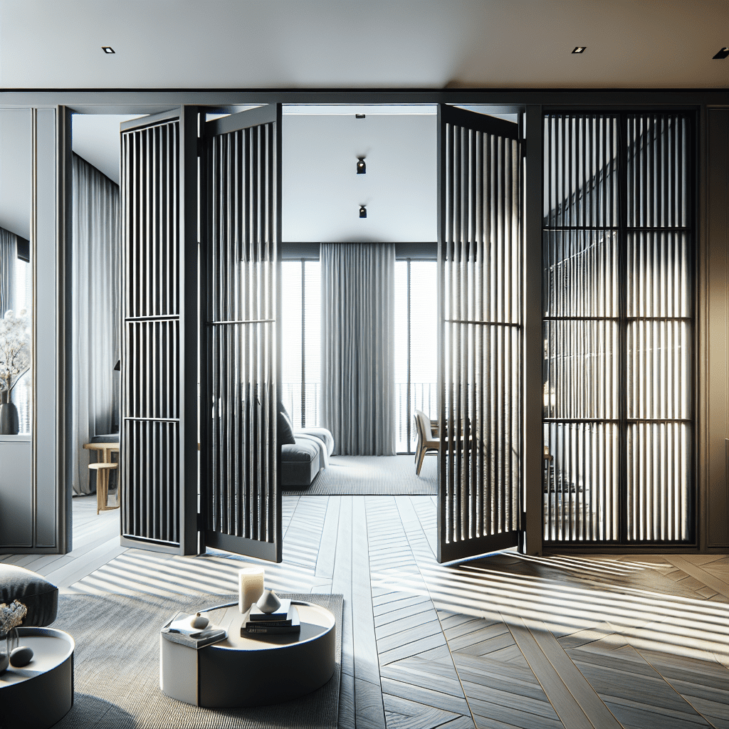 Slatted Bifold Doors for Airflow and Design