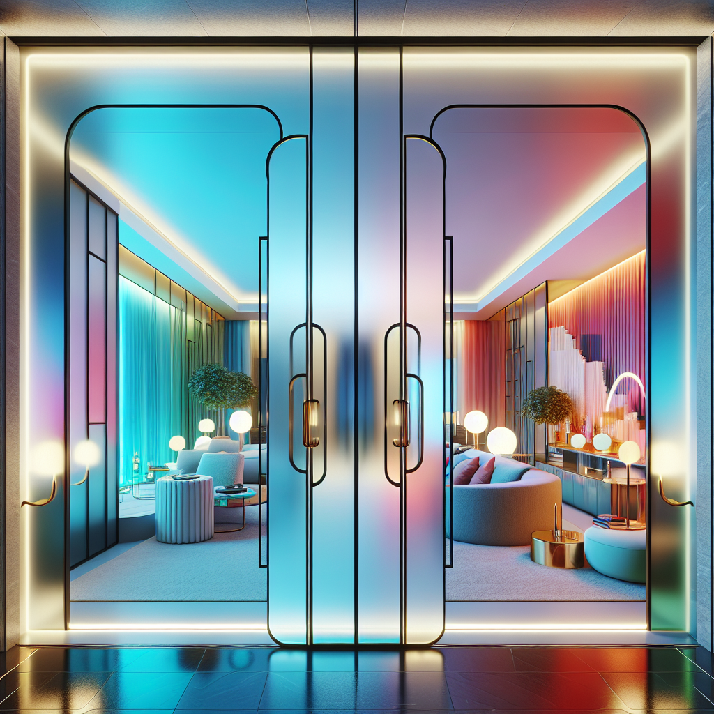 Frosted Glass Hidden Sliding Doors for Privacy